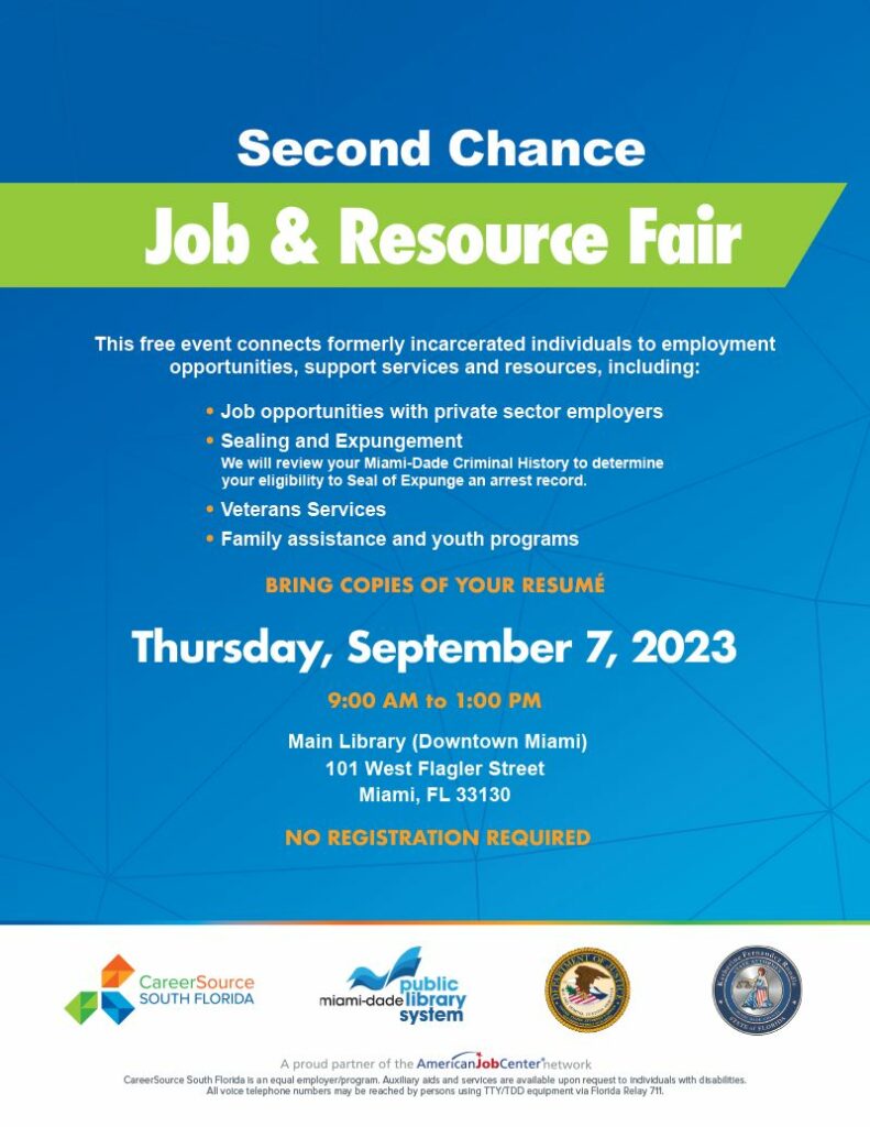 Second Chance Job and Resource Fair | Florida Justice Center