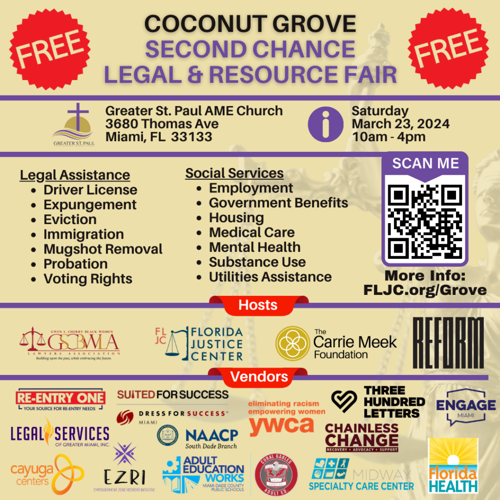 Coconut Grove Second Chance Event | Florida Justice Center