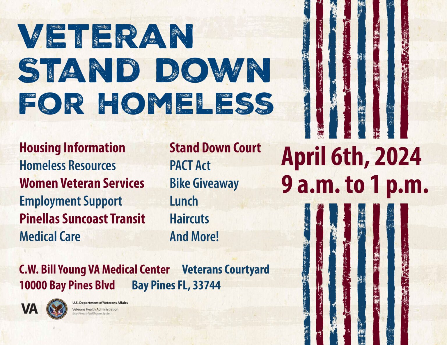 Bay Pines Veteran Stand Down 2024 (Pinellas County) | Florida Justice ...